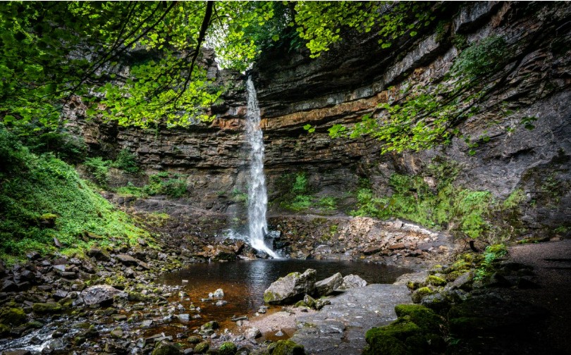 Yorkshire Dales waterfall - Hardraw Force - short walk